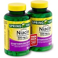 Amazon.com: Spring Valley - Flush Free Niacin (B-3) 500 mg, 240 ...