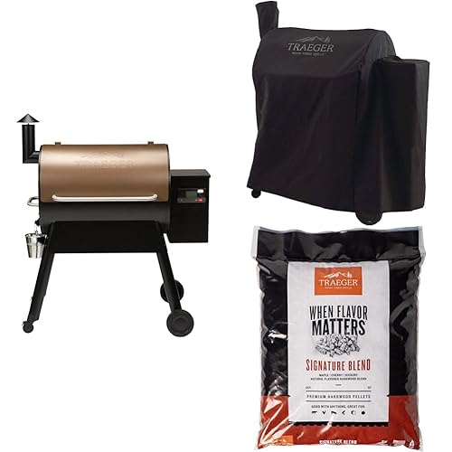 Pro 780 Wood Pellet Grill and Smoker, Bronze with Full-Length Cover and ...