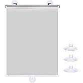 Amazon.com: No Drilling Retractable Roller Window Shades W/3 Suction Cups, Blackout Blind Shade ...