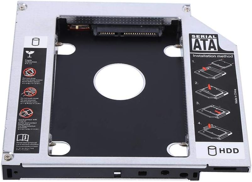 Vipxyc Hard Drive Optical Bay Caddy, 12.7mm Aluminum SATA HDD SSD ...