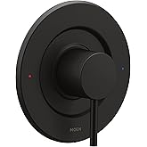 Moen Align Matte Black Posi-Temp Pressure Balancing Modern Shower Trim Featuring Showerhead and ...