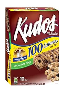 Amazon.com: Kudos 100 Calorie Chocolate Chip Granola Bar, 10-Count Bar ...
