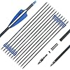 TIGER ARCHERY 400-30inch Carbon Hunting Arrows Archery Target Practice ...
