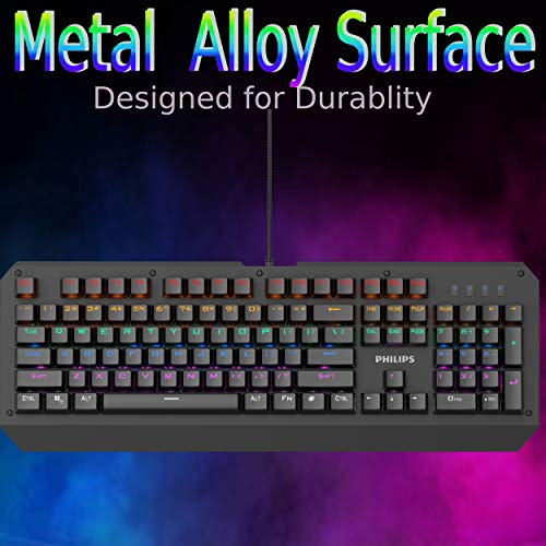 Philip RGB LED Backlit Mechanical Gaming Keyboard with Anti-Ghosting ...