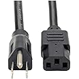 Amazon.com: Tripp Lite P007-006 Heavy Duty Computer Power Cord, 15A, 14AWG (NEMA 5-15P to IEC ...