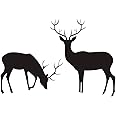 Amazon.com: Home Find (Black 37 inches x 25 inches) Deer Buck and Doe ...