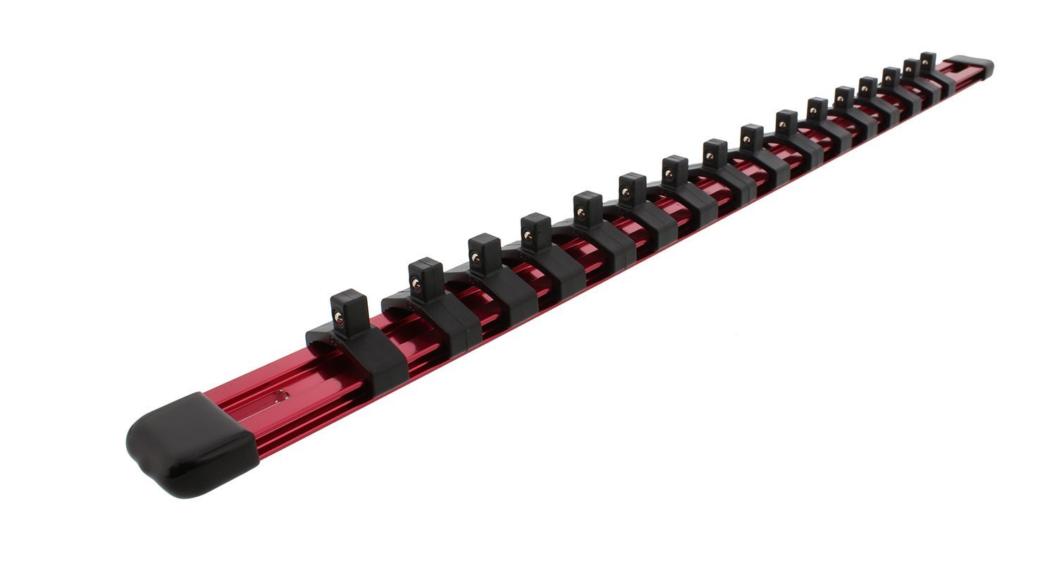 ABN Red Aluminum SAE 1/2" Inch Drive Socket Organizer Tool Holder Rail ...