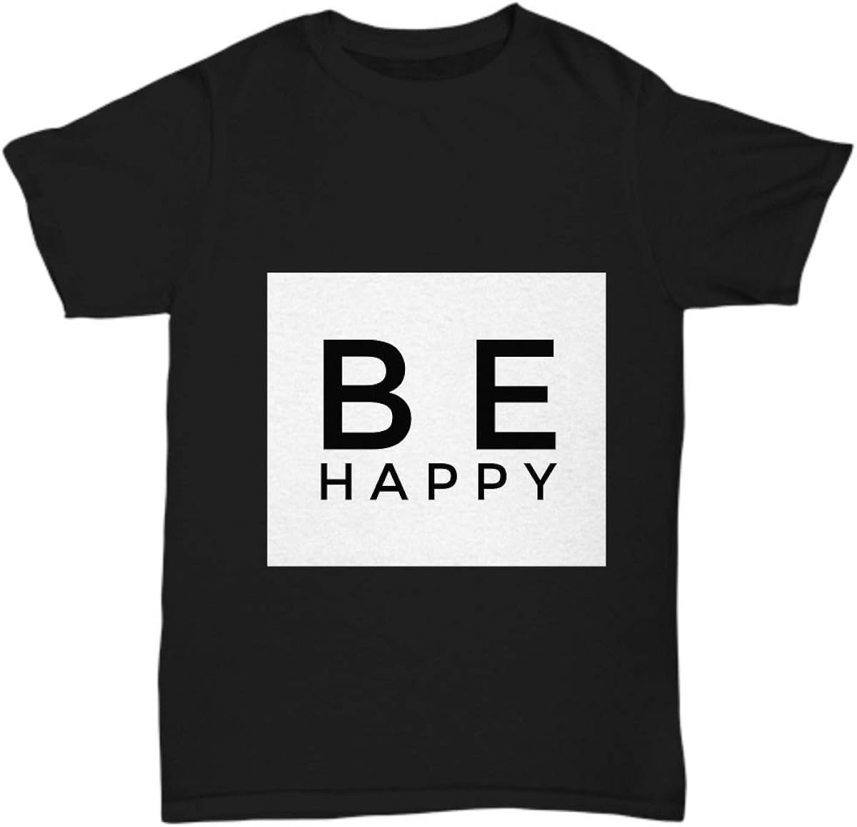 Amazon.com: Motivational T-Shirt - Be Happy - Unisex Tee: Clothing