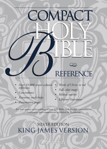 KJV Holy Bible Compact Reference, Silver Edition Button Flap: Zondervan ...