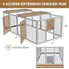 GUTINNEEN Chicken Coop Extension Chicken Run 20.73 ft²Large Expend Hen ...