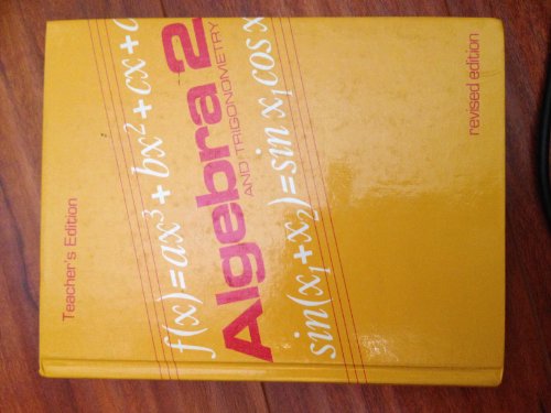 Algebra 2: And Trigonometry, Teacher's Edition: Dolciani: 9780395535936 ...