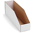 Amazon.com : EXYGLO Cardboard Storage Bins 35 Pack, 12x3x4.5 Inch ...