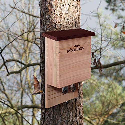 MIXXIDEA Bat House Bat Box Double Chamber Outdoor House Nursery Bat ...
