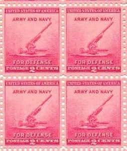 Amazon.com: For Defense - Army & Navy Set of 4 x 2 Cent US Postage ...