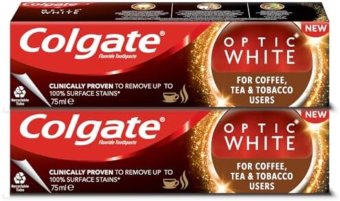 Colgate Toothpaste Optic White for Coffee, Tea and Tobacco Users, Teeth ...