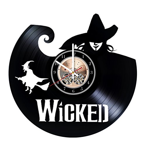 Wicked Vinyl Record Wall Clock, Wicked Wall Art, Wicked Wall Decor ...
