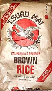 Amazon.com : Tsuru Mai Premier Brown Rice Gluten Free, 15 lbs : Grocery ...