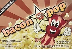 Amazon.com: Bacon Pop Bacon Flavored Microwave Popcorn, 9 oz box
