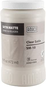 Amazon.com: Amaco Satin Matte Glaze - SM-10 Clear Satin Glaze