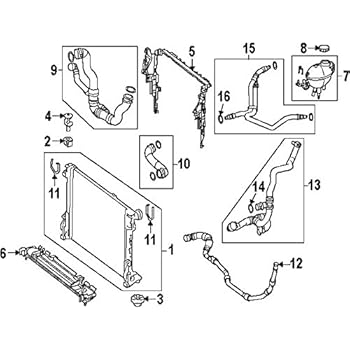 Amazon.com: Mercedes-Benz 212 501 06 25, Engine Coolant Recovery Tank ...