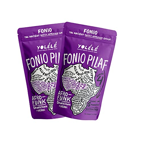 Yolélé Fonio Grain Pilaf Mix, African Supergrain Ancient Grains Gluten ...