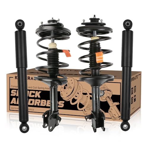 pre opened KUIPERAUTO 4PCS Rear and Front Struts Shocks Absorbers ...