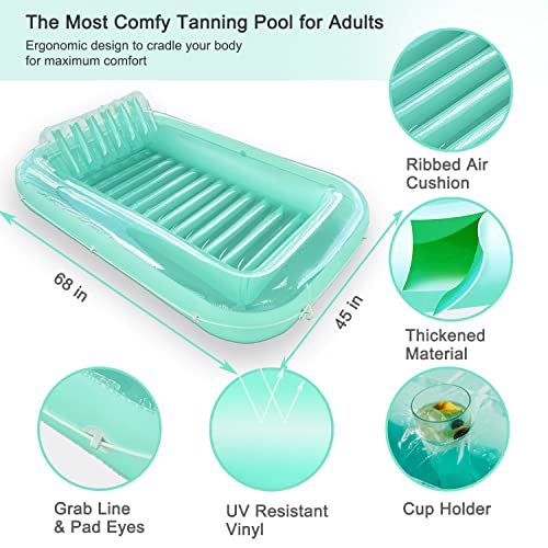 Float Joy Giant Inflatable Pool Float Lounger, Suntan Tub, Blow Up ...