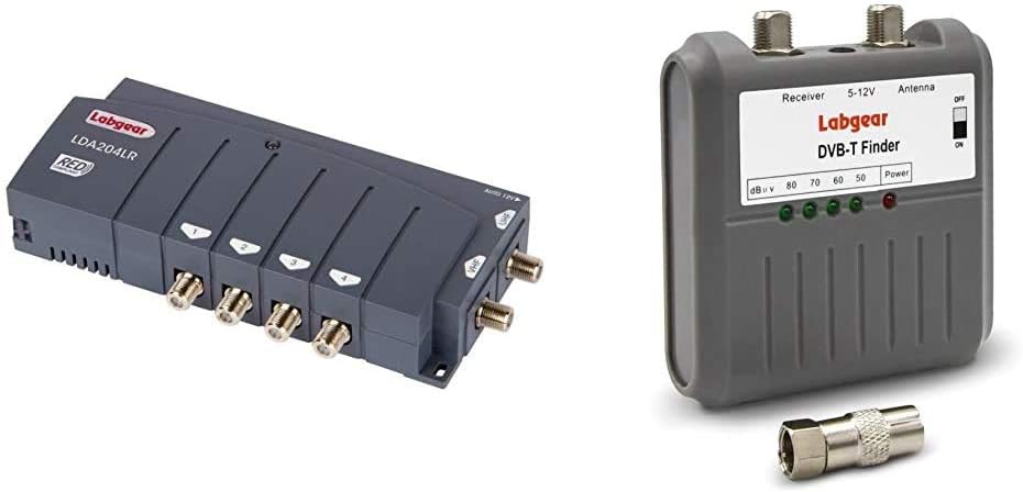 Labgear LDA204LR 4 Way Distribution Ampliflier VHF/UHF TV Booster ...