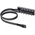 Amazon.com: SANTACIN 2 Pack PWM Fan Hub Splitter 1 to 5 Splitter 5 Way ...