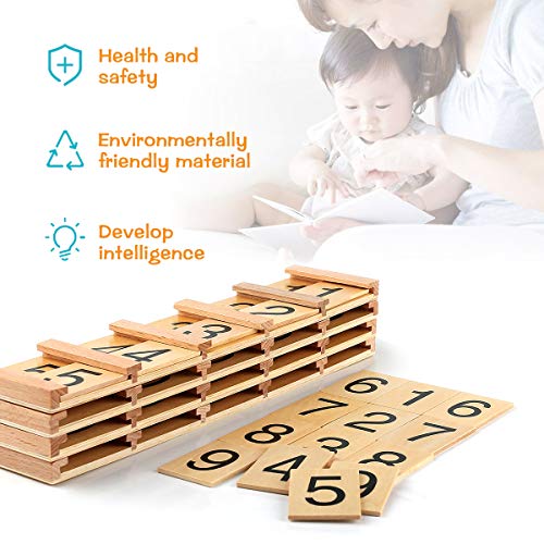 YHZAN Montessori Teens and Tens Boards Family Version Kids Wooden Toy ...