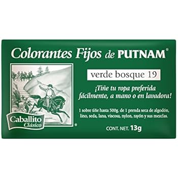 El Caballito Colorante para Ropa, Sobre el color Verde Olivo Numero 28 ...