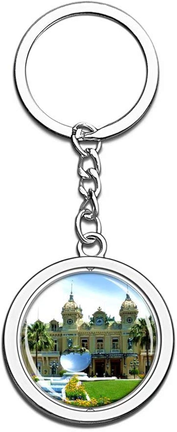 Casino Of Monte Carlo Monaco Keychain Key Chain Souvenir Spin Crystal ...