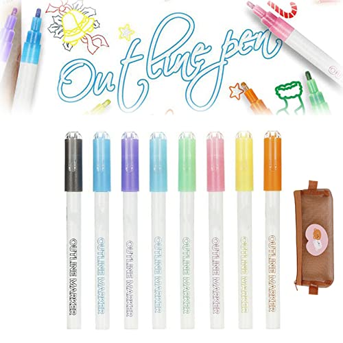 Terrain-Hill Outline Marker Set 8 Colors, Brown-atto Outline Marker Set ...