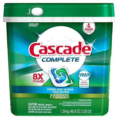 Cascade Complete All-in-1 Gel Dishwasher Detergent with Bleach ...