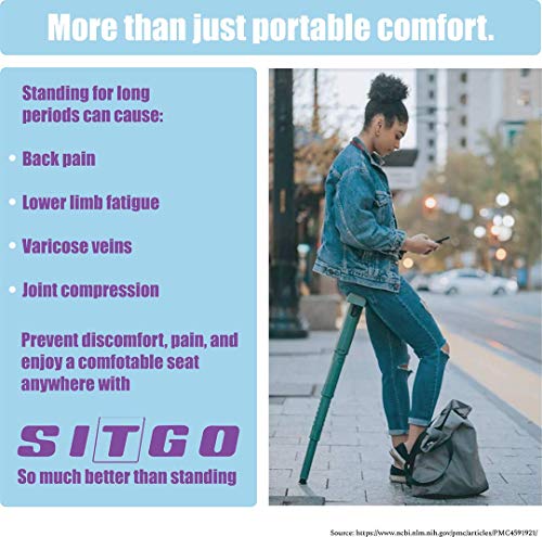SITGO Portable Seat | Lightweight, Adjustable and Folding Lean-to Stool ...
