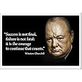 Amazon.com: Motivational Winston Churchill Quotes Poster (Success is ...