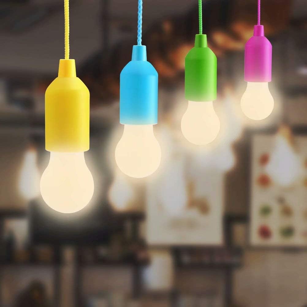 Lampop LED Pull Cord Light Bulb Battery Operated Hanging Pull Cord Lamp ...