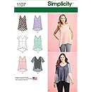 Amazon.com: Simplicity 1107 Women's Blouse Sewing Patterns, Size XXS ...