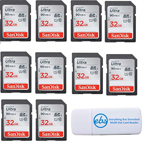 SanDisk Ultra - 10 Pack Bundle UHS-I Class 10 SD Flash Memory Card ...