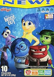 Amazon.com: Kellogg's Disney Inside Out Fruit Flavored Snacks, 8 Ounce ...