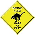 Amazon.com: Dark Spark Decals Drive Slow Cats at Play - 11" Diamond ...