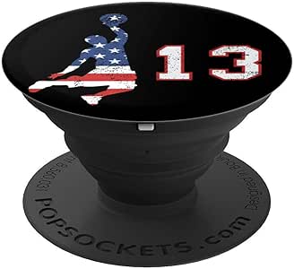 Amazon.com: Basketball number 13 player with American USA flag on black ...