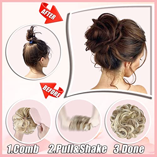 Qunlinta Messy Bun Hair Piece Hair Bun Thick Updo Scrunchies Hair ...