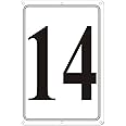 Amazon.com : Premium Aluminum Number Signs 14-12" X 8" Numbered Signs ...