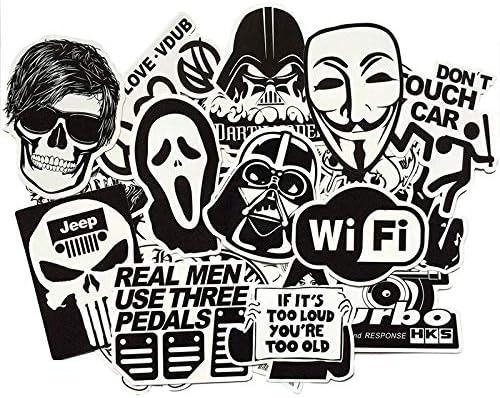 60 Pieces Random Black and White Sticker Cool Stickers for Kids Sticker ...