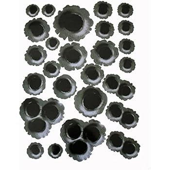 Amazon.com: 3 Sets of Bullet Hole Stickers - Total of 36 Different ...