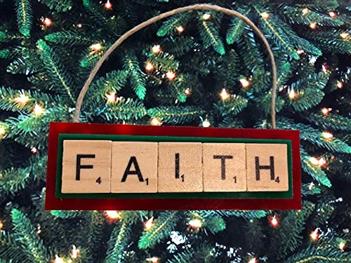Amazon.com: Faith Original Grateful Create Empower Christmas Ornament ...