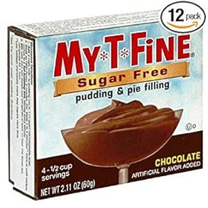 Amazon.com : My T Fine Pudding, Sugar Free, Chocolate, 2.1-Ounce (Pack ...