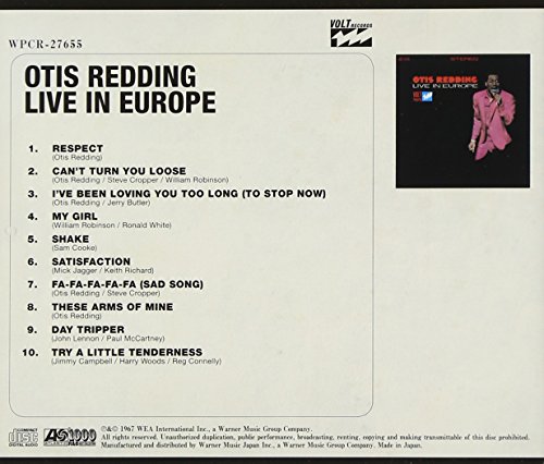 Otis Redding Live in europe (Vinyl Records, LP, CD) on CDandLP