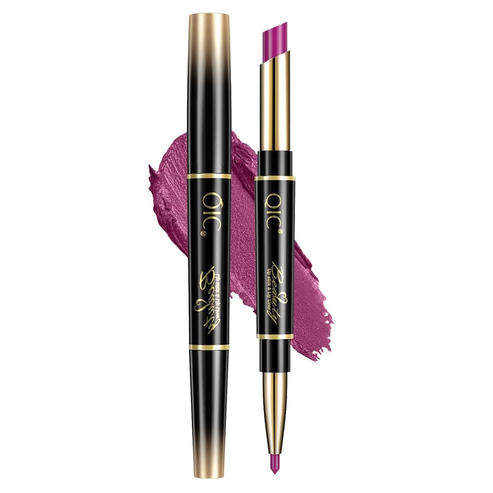 TUKEFEV Double Head Lipstick Lipliner 2 In 1 Lip Color Matte Surface ...